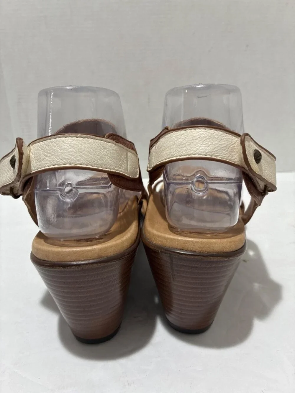 Aetrex | Shoes | Aetrex Peyton Leather Open Toe Platform Brown Heels ...